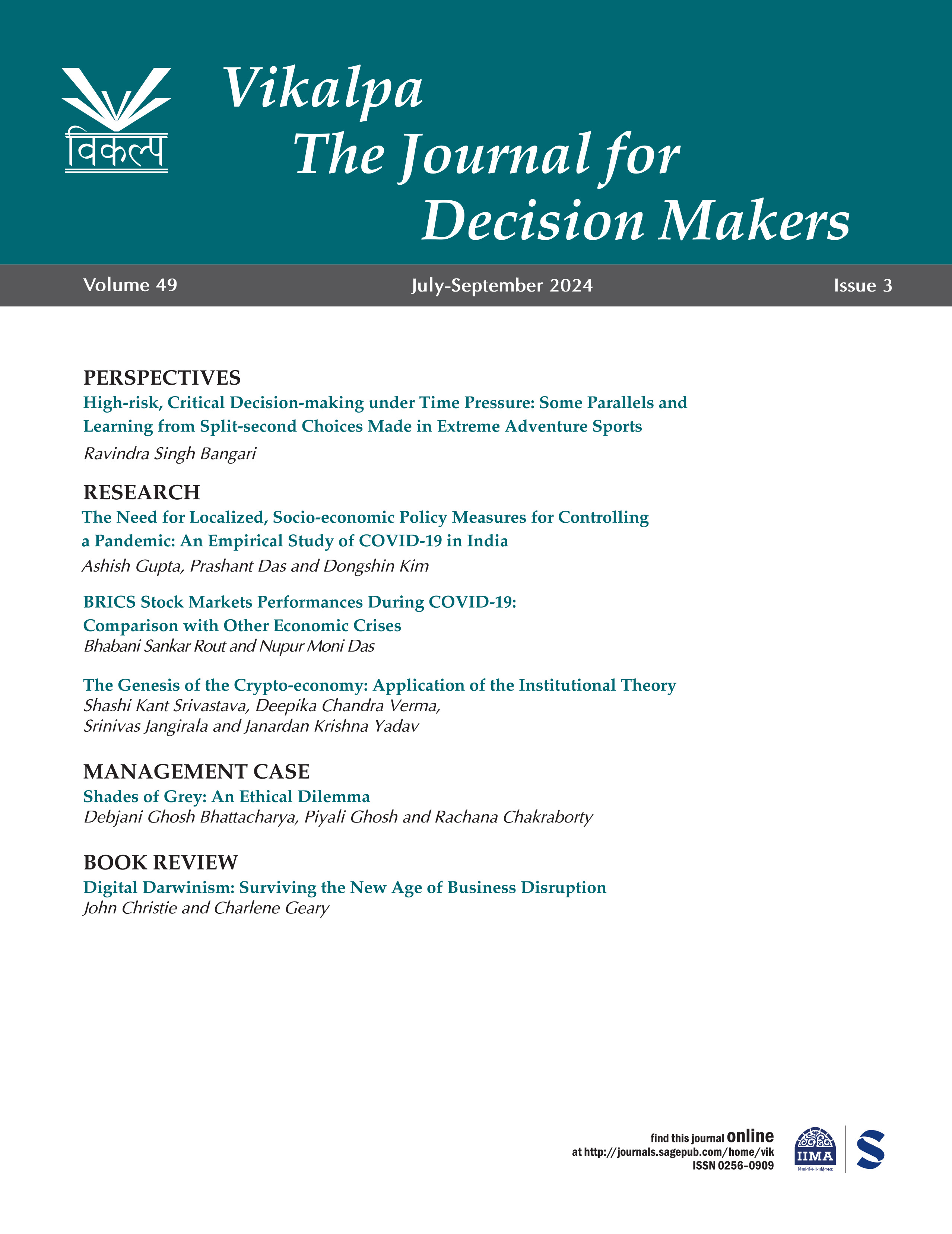 Vikalpa: The Journal for Decision Makers